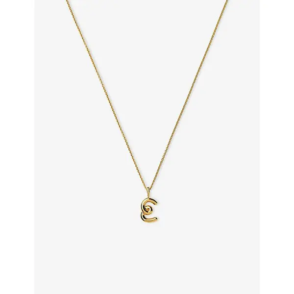 MISSOMA Curly Molten Mini Initial E 18ct Vermeil Necklace