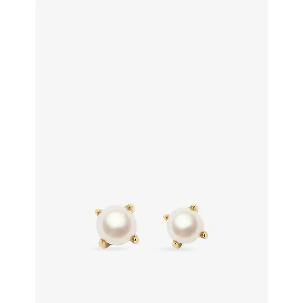MISSOMA Pearl 18ct Yellow Vermeil Studs - Gold