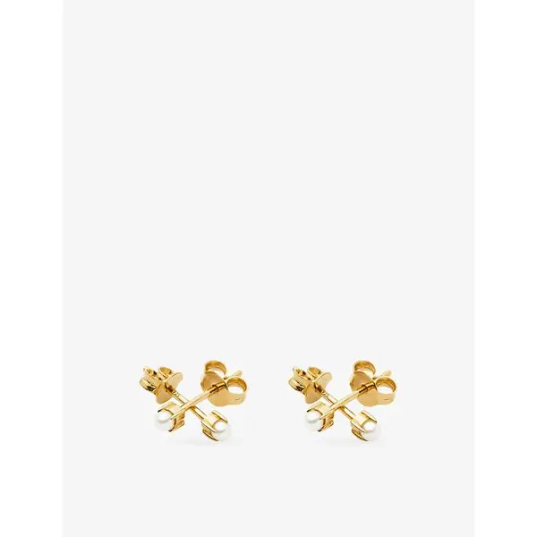 MISSOMA Pearl 18ct Yellow Vermeil Studs