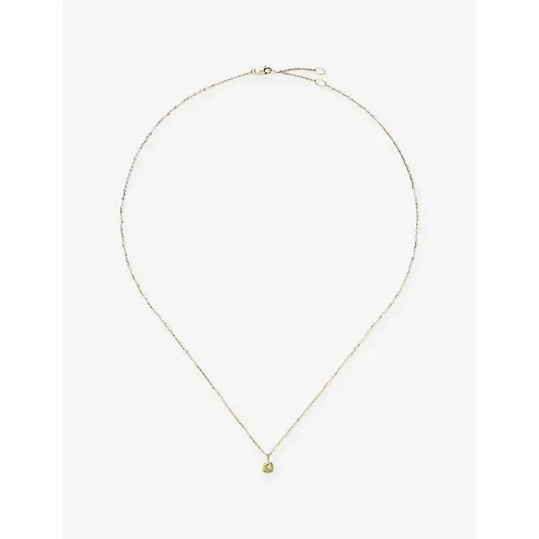 MISSOMA Fine August Birthstone 14ct Yellow And Peridot Pendant Necklace - Gold