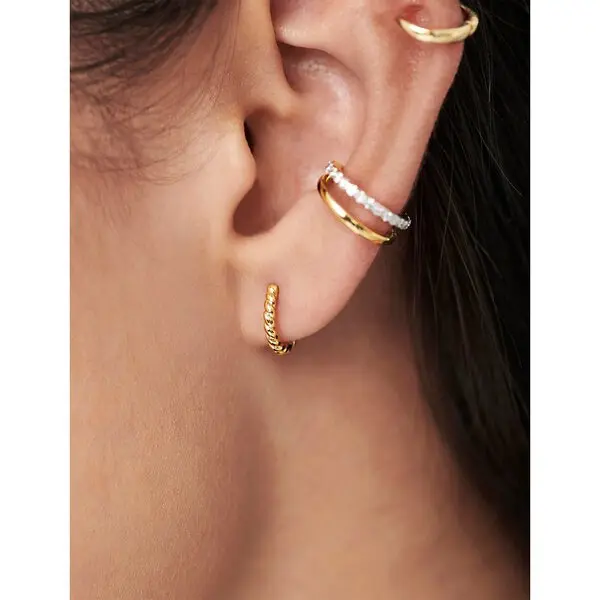 MISSOMA Rope 9ct Huggies Earrings
