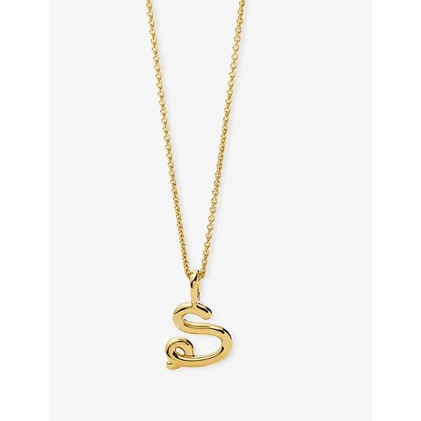 MISSOMA Curly Molten Mini Initial S 18ct Vermeil Necklace
