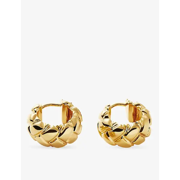 MISSOMA Lucy Williams X Waffle 18ct-plated Brass Mini Hoop Earrings - Gold