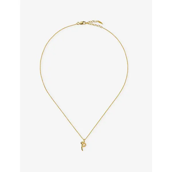 MISSOMA Curly Molten Mini Initial P 18ct Vermeil Necklace - Gold