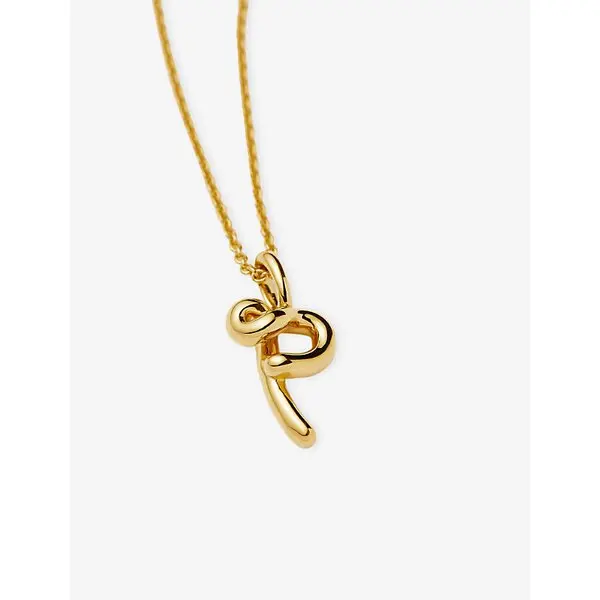 MISSOMA Curly Molten Mini Initial P 18ct Vermeil Necklace