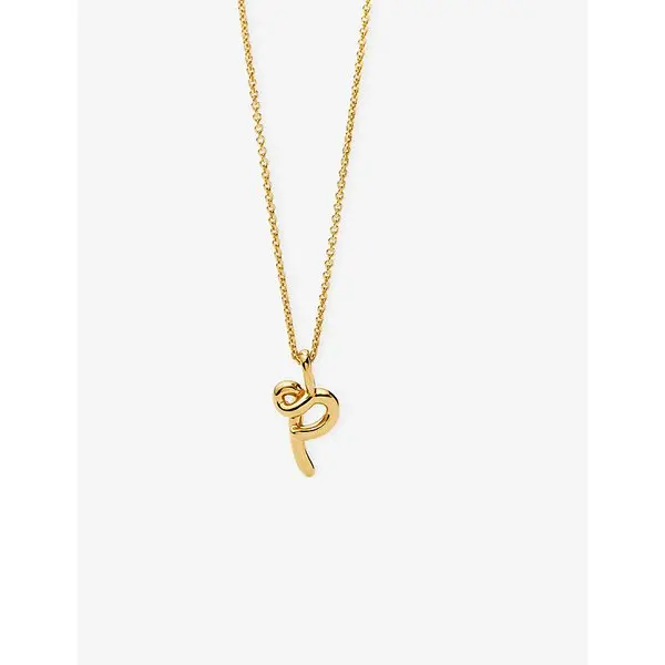 MISSOMA Curly Molten Mini Initial P 18ct Vermeil Necklace