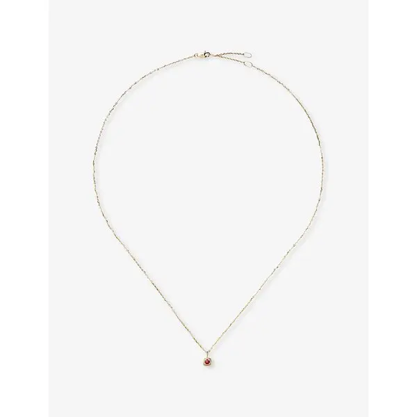 MISSOMA Fine July Birthstone 14ct Yellow And Ruby Pendant Necklace