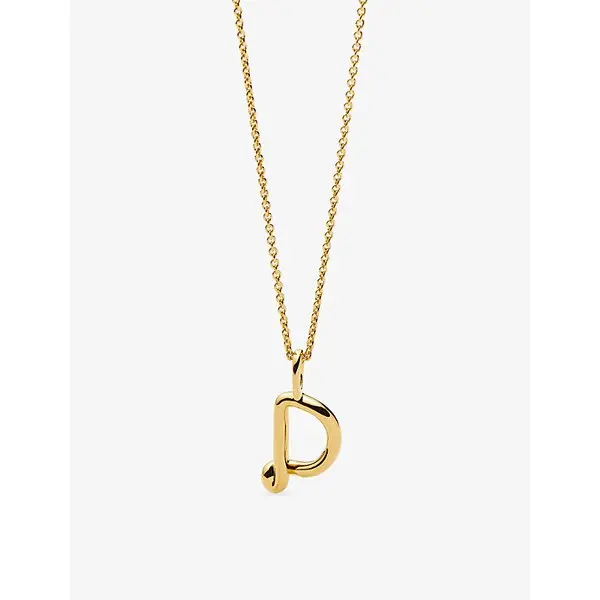 MISSOMA Curly Molten Mini Initial D Necklace