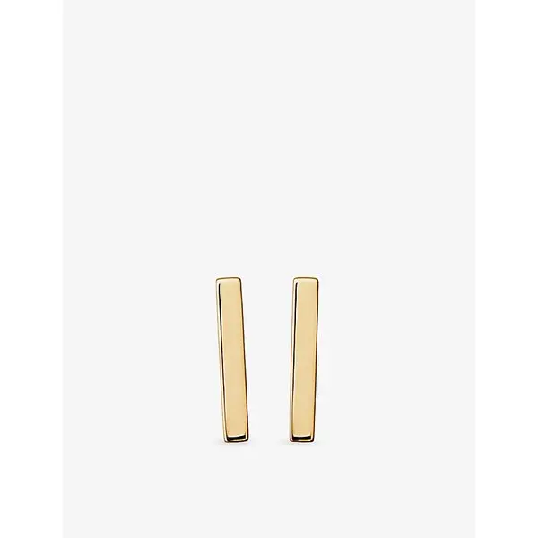 MISSOMA Fine Bar 9ct Yellow- Stud Earrings - Gold