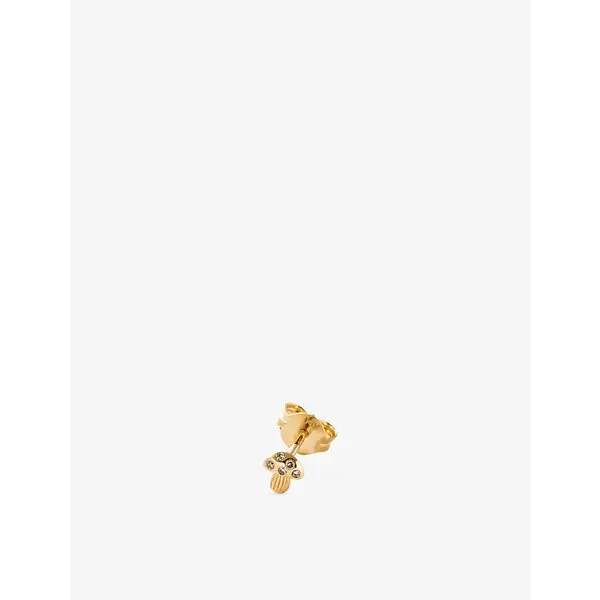 MISSOMA Mushroom 9ct Yellow And 0.02ct Diamond Single Stud Earring