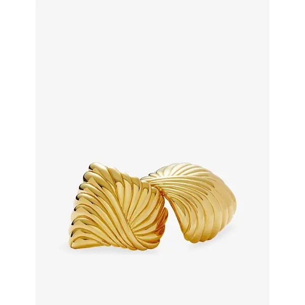 MISSOMA Ripple Oversized 18ct -plated Brass Stud Earrings