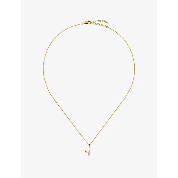 MISSOMA Curly Molten Mini Initial V 18ct Vermeil Necklace - Gold