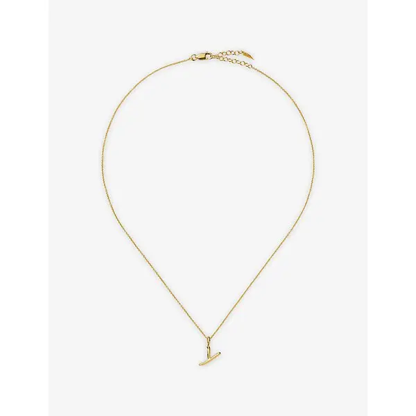 MISSOMA Curly Molten Mini Initial 18ct Yellow Vermeil Necklace - Gold