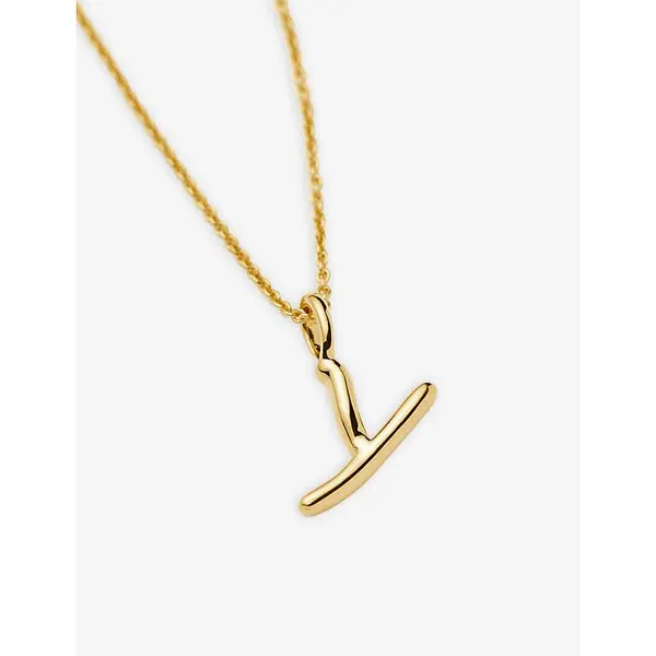 MISSOMA Curly Molten Mini Initial Necklace
