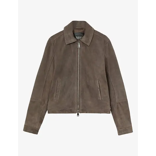 REISS Sorena Suede Jacket