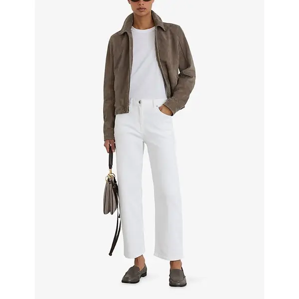 REISS Sorena Suede Jacket