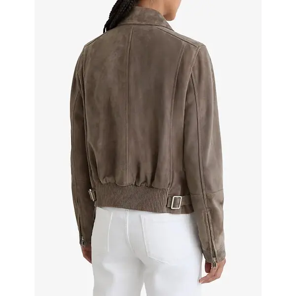 REISS Sorena Suede Jacket