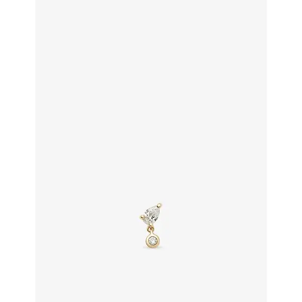MISSOMA Pear 9ct Yellow And Lab Grown Diamond Single Stud Earring