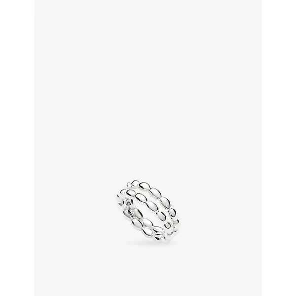MISSOMA Molten Olive 925 Sterling Plated Brass Stacked Ring