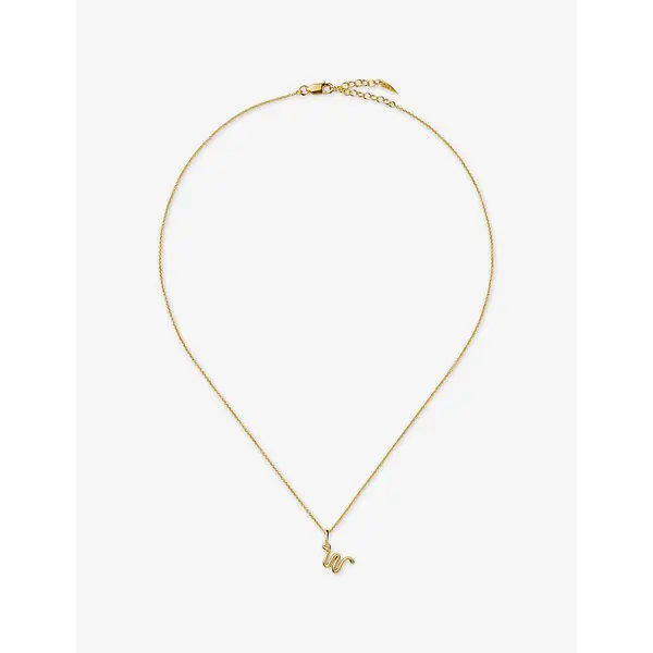 MISSOMA Curly Molten Mini Initial W 18ct Vermeil Necklace - Gold