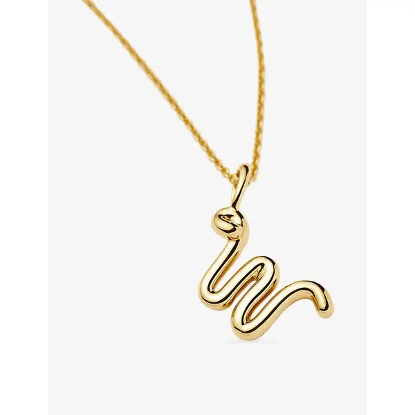 MISSOMA Curly Molten Mini Initial W 18ct Vermeil Necklace