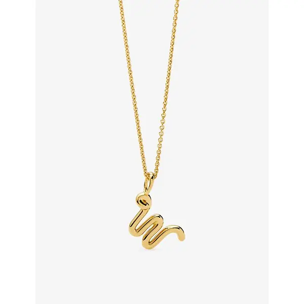 MISSOMA Curly Molten Mini Initial W 18ct Vermeil Necklace