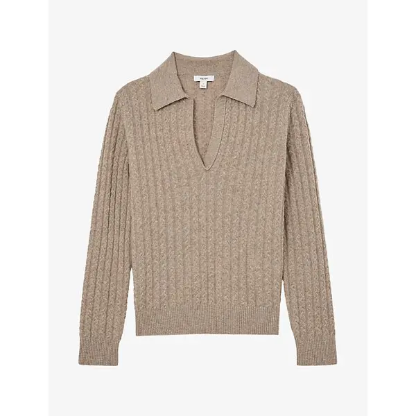 REISS Millie Cable-knit Wool-blend Jumper