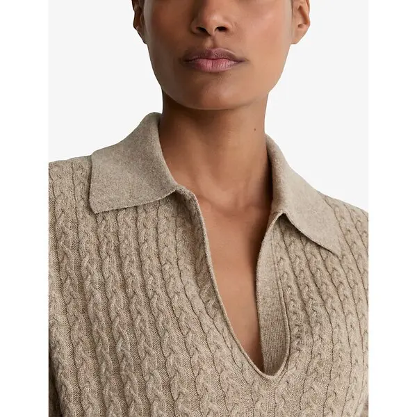 REISS Millie Cable-knit Wool-blend Jumper