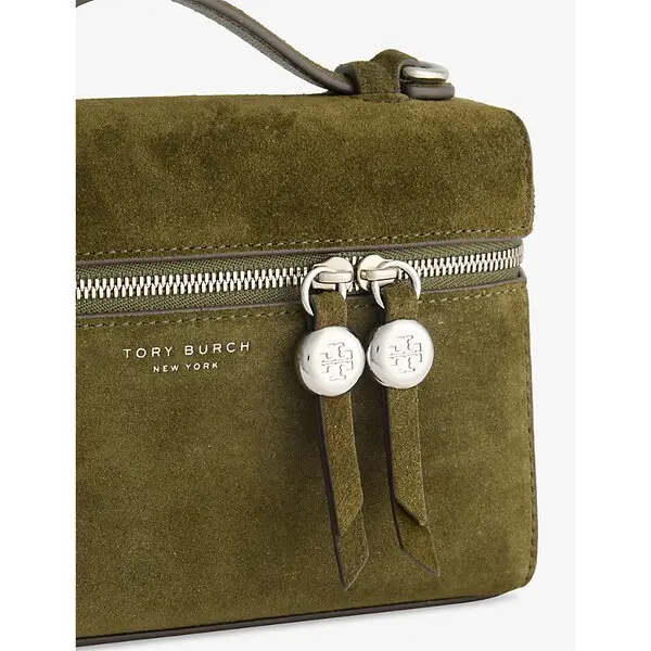 Tory Burch Romy Slim Top-handle Suede Cross-body Bag - Leccio