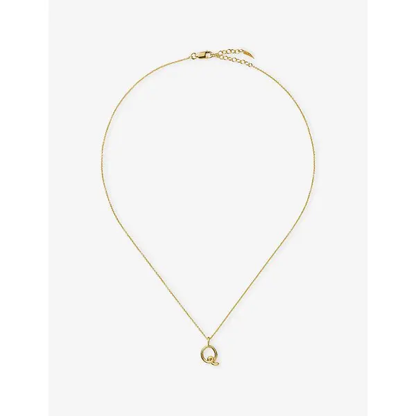 MISSOMA Curly Molten Mini Initial Q 18ct Vermeil Necklace