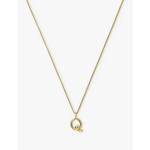 MISSOMA Curly Molten Mini Initial Q 18ct Vermeil Necklace