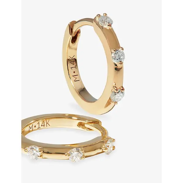 MISSOMA Studded Diamond Huggies Earrings