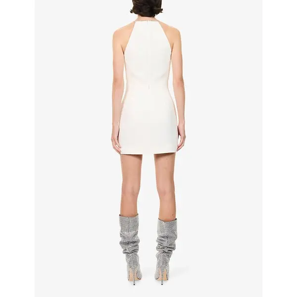David Koma Crystal-embellished Star Crepe Mini Dress