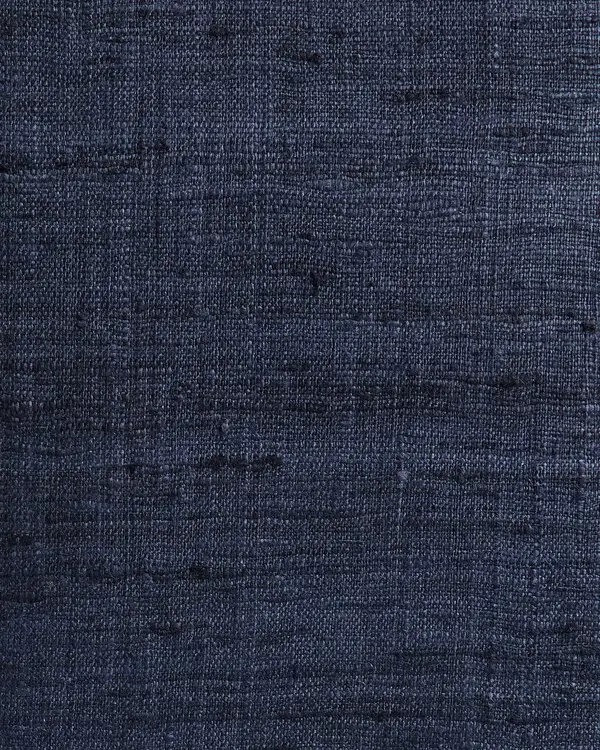 Quince Raw Silk Textured Pillow Cover - True Navy