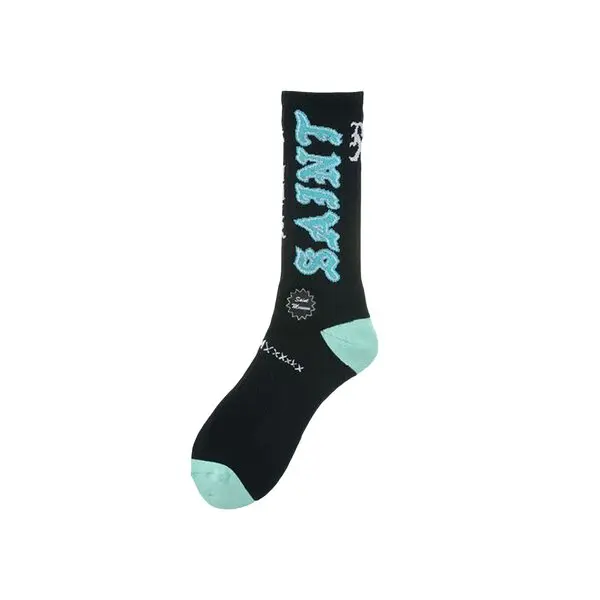 SAINT MICHAEL Logo Crew Socks - Black