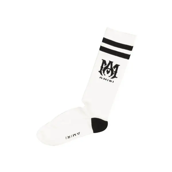 Amiri M.a. Ribbed Athletic Logo Socks