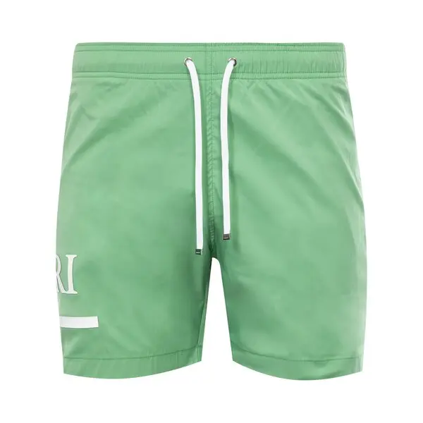 Amiri Ma Bar Logo Swim Trunk 'mineral - Green
