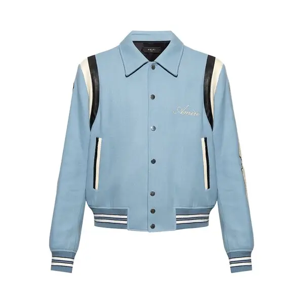 Amiri Varsity Bones Bomber Jacket 'slate