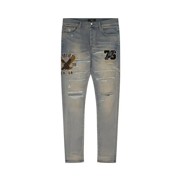Amiri Varsity Eagle Logo Jeans