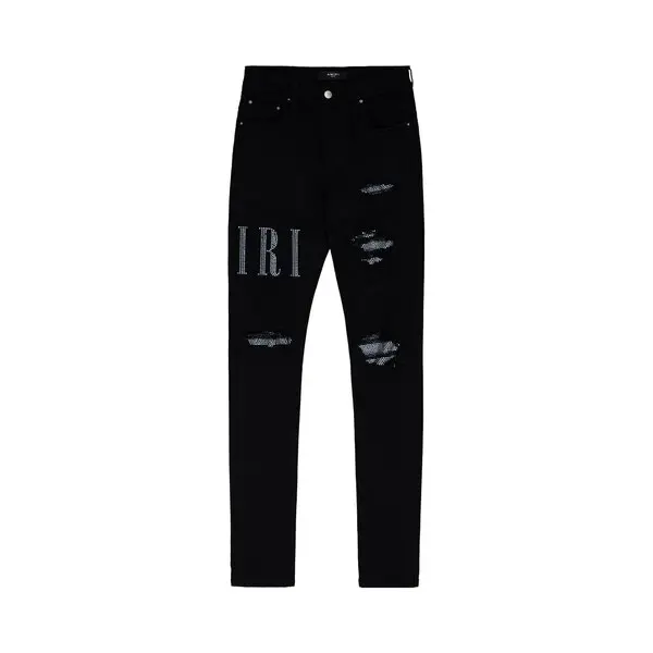 Amiri Crystal Core Logo Jeans