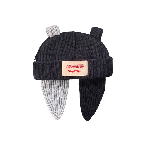 CHARLES JEFFREY Chunky Rabbit Beanie 'navy/light