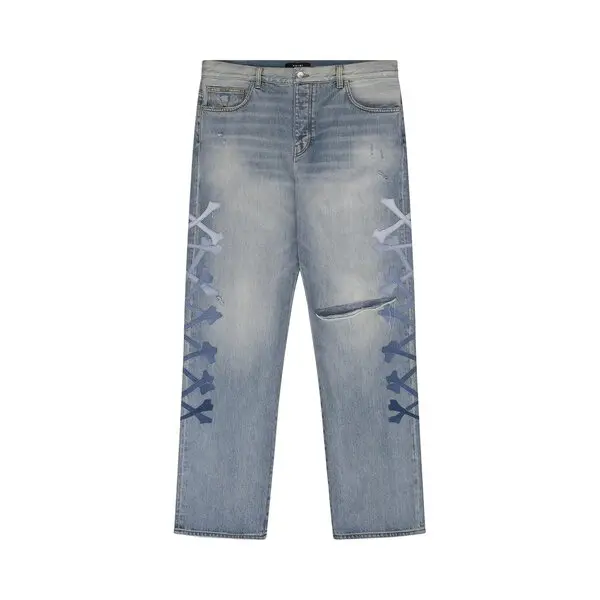 Amiri Gradient Bones Straight Jeans