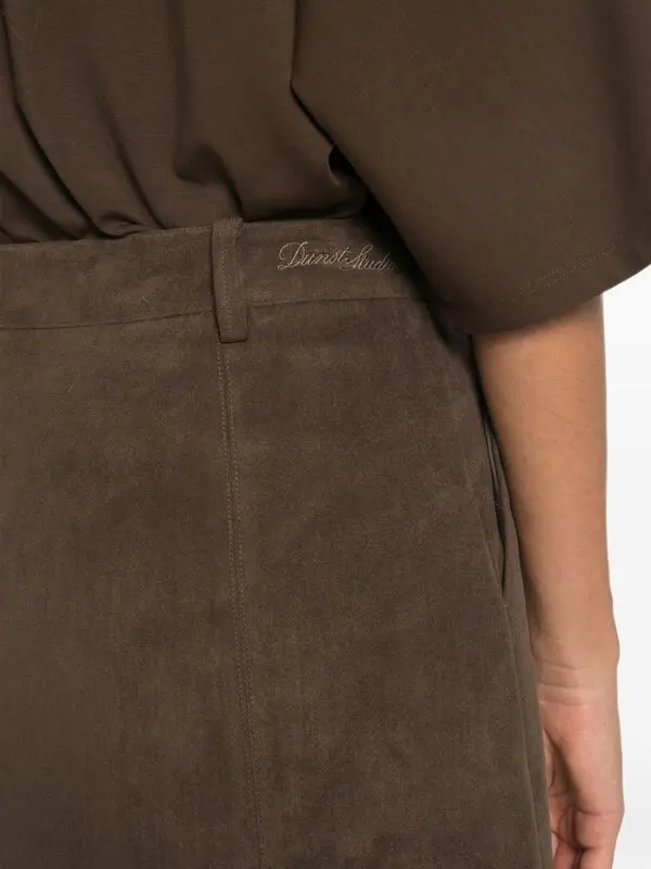 DUNST Suede Effect Mini Skirt