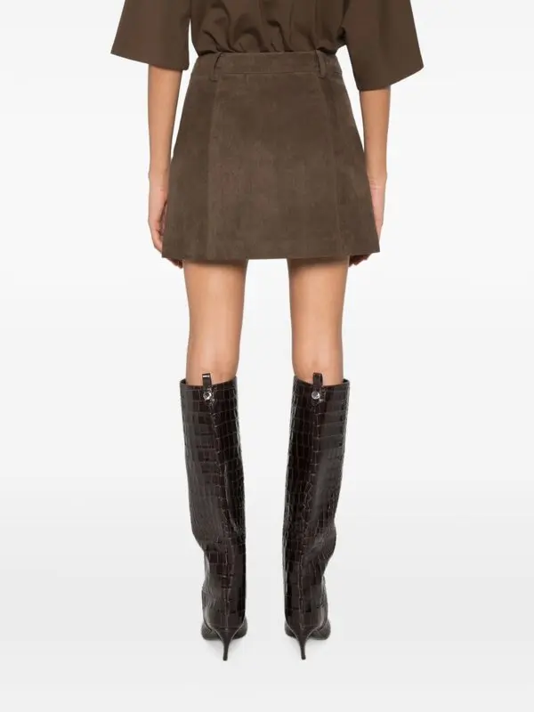 DUNST Suede Effect Mini Skirt