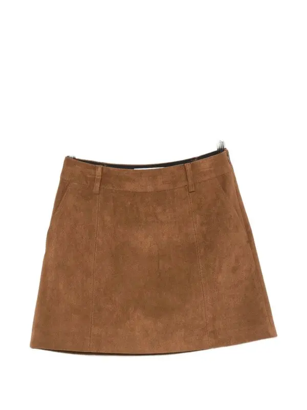 DUNST Suede Effect Mini Skirt