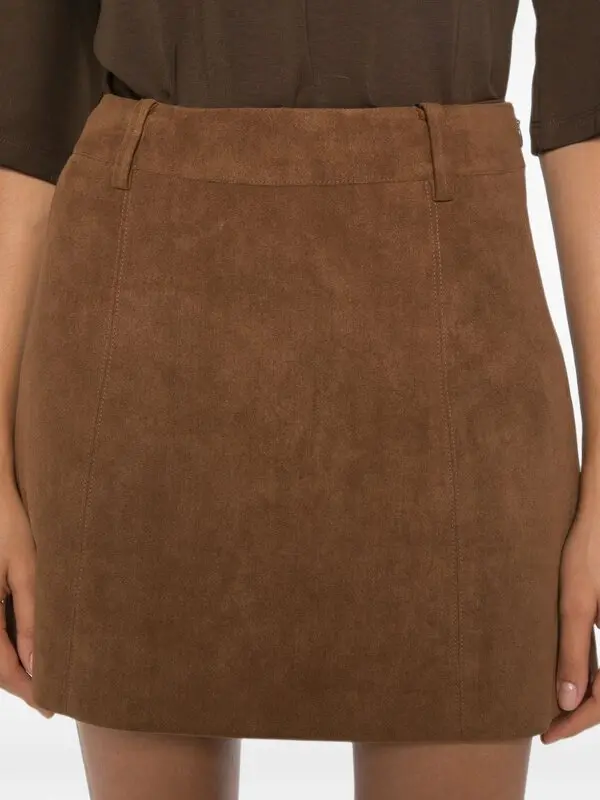 DUNST Suede Effect Mini Skirt
