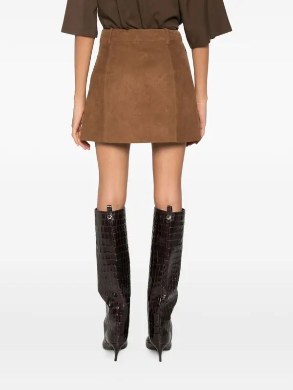 DUNST Suede Effect Mini Skirt