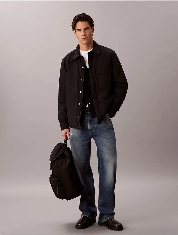Calvin Klein Padded Nylon Shirt Jacket