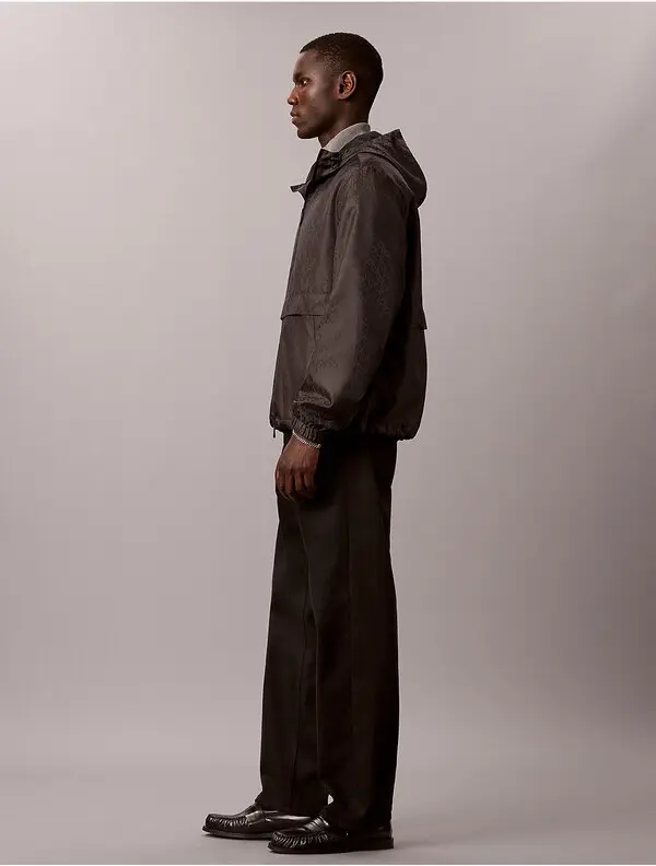 Calvin Klein Emblem Logo Nylon Windbreaker Jacket