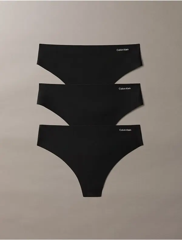 Calvin Klein Invisibles 3-pack Thong - Black